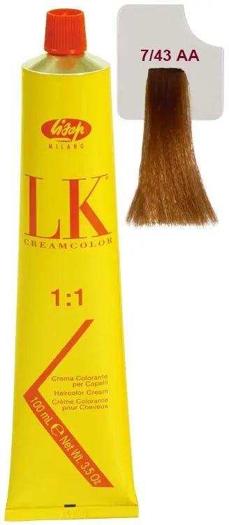 Lisap LK Permanent Color 7/43 - PinkPro Beauty Supply