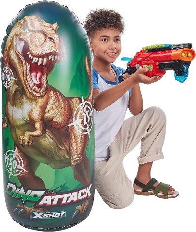 X-SHOT Dino Attack Inflatable Dart Blaster Shooting Practice Target ...