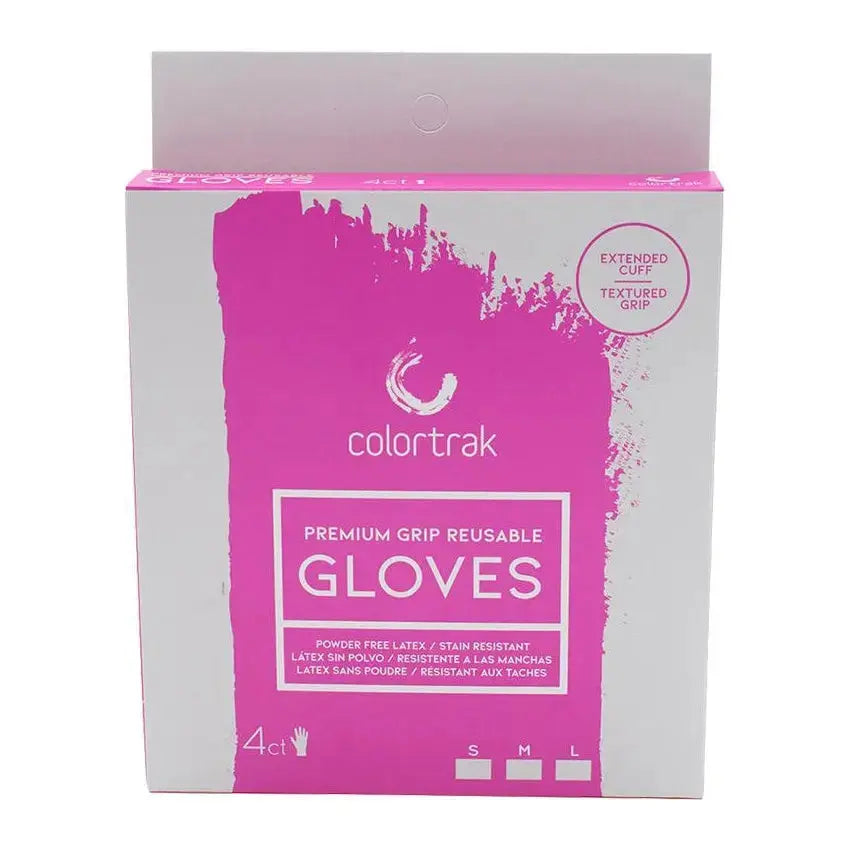 Colortrak Premium Grip Reusable Gloves 4 Pack - PinkPro Beauty Supply