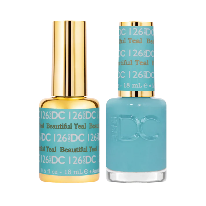 DND DC Duo Beautiful Teal #126 0.6 oz. - PinkPro Beauty Supply