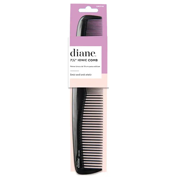 Diane Ionic Cutting Comb 7 1/2 Inch Black - PinkPro Beauty Supply