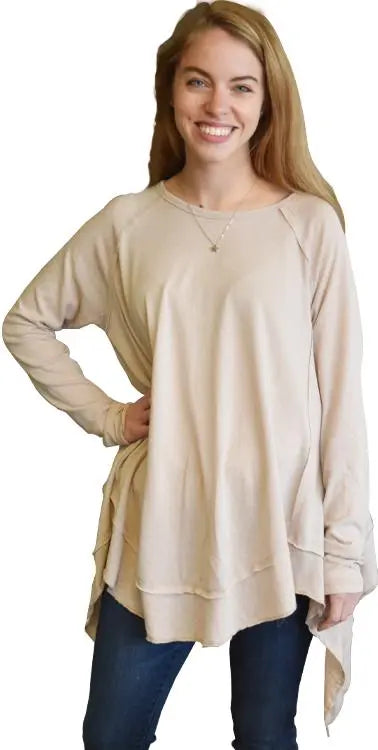 Easel Sharkbite Tunic - PinkPro Beauty Supply