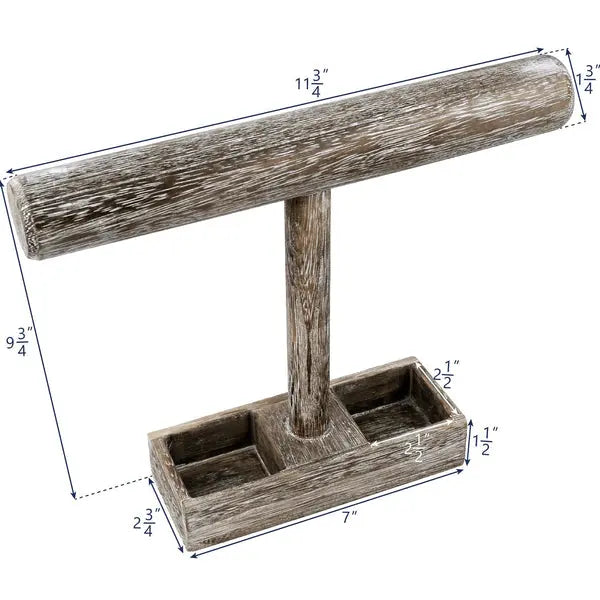 Empty Wooden T-Bar Display Stand - PinkPro Beauty Supply