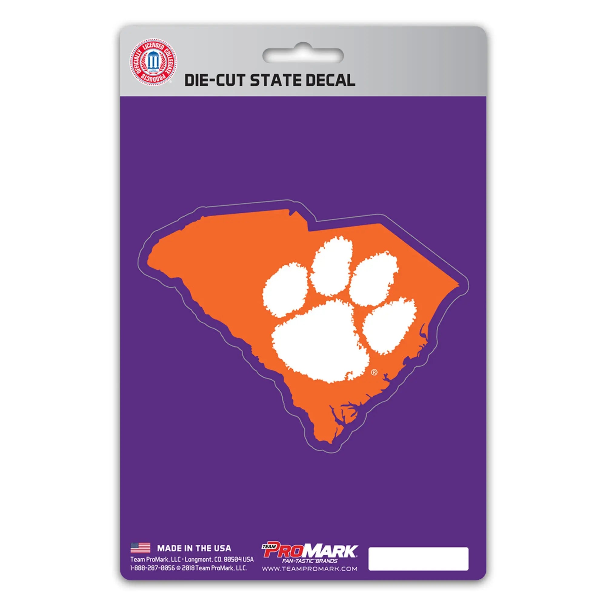 Fanmats Clemson Tigers State Shape Decal - PinkPro Beauty Supply