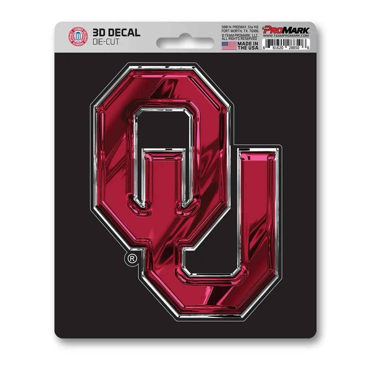 Fanmats Oklahoma Sooners 3D Decal - PinkPro Beauty Supply