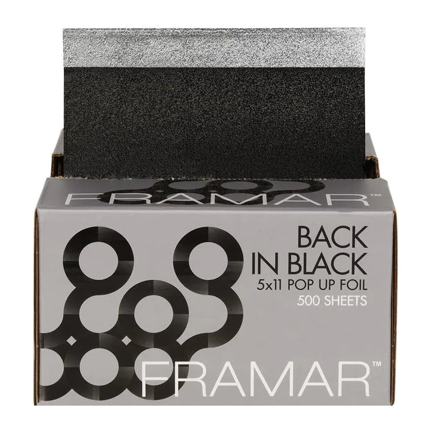 Framar 5x11 Pop Up Foil It Sheets Black - PinkPro Beauty Supply