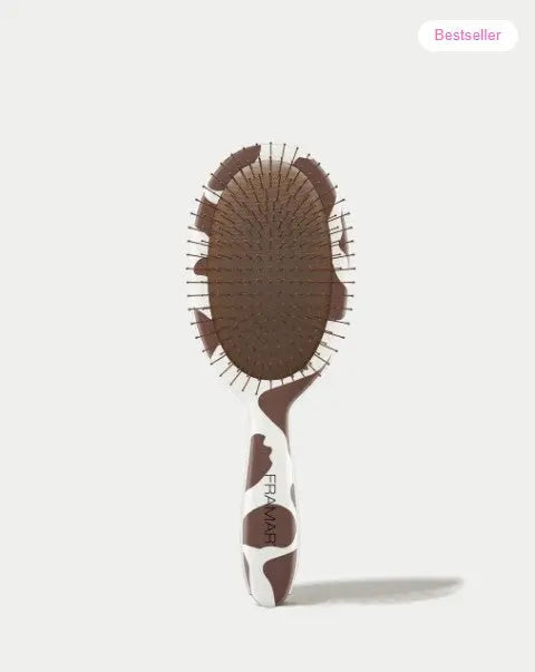 Framar Yeehaw Detangle Brush Cow Print - PinkPro Beauty Supply