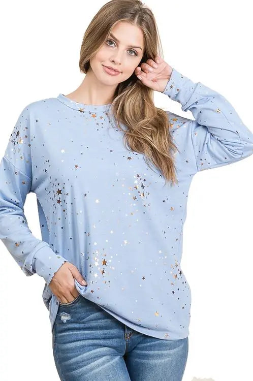 Glittering Stars Top - PinkPro Beauty Supply