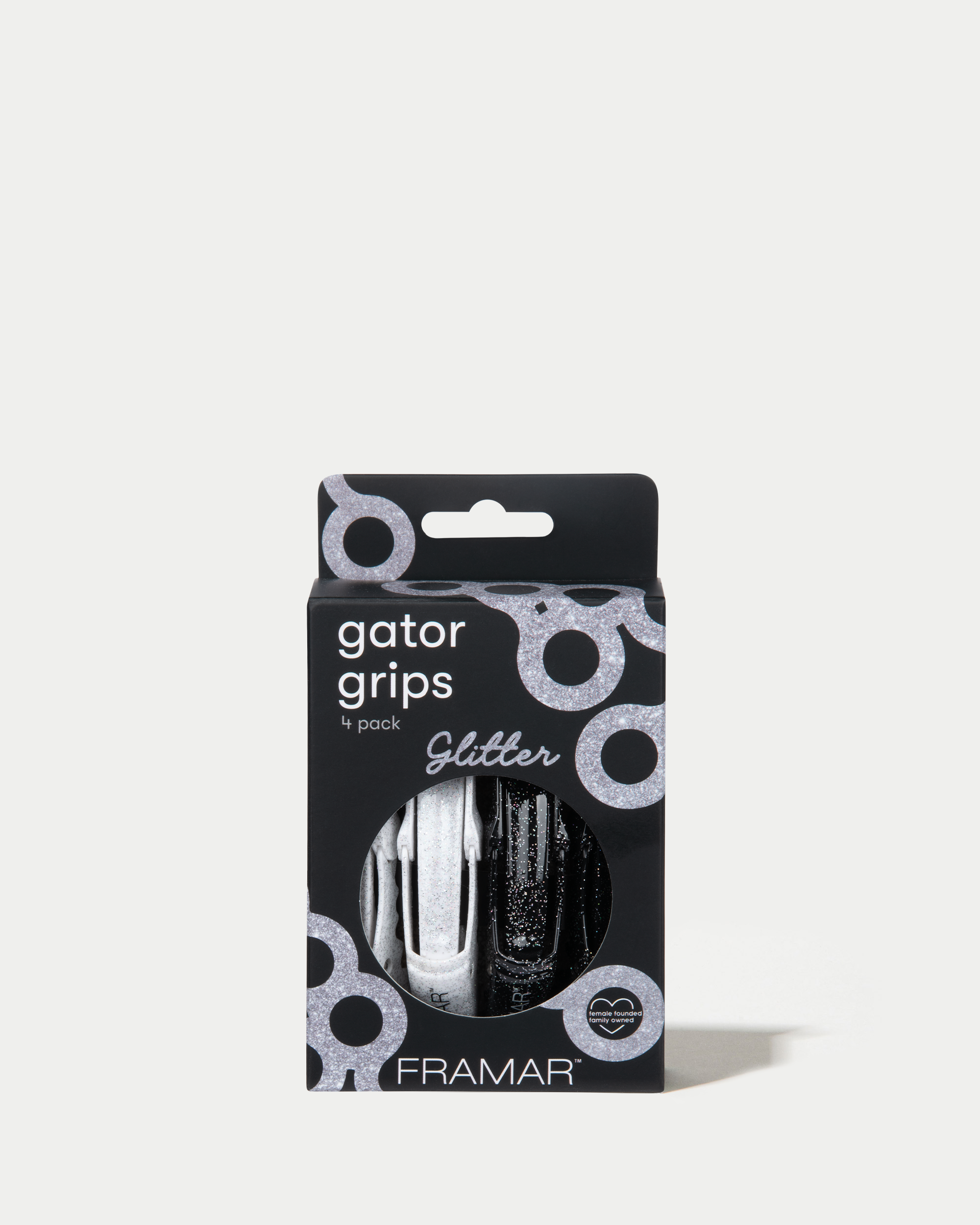 Framar Glitter Gator Grips 4 Pack - PinkPro Beauty Supply