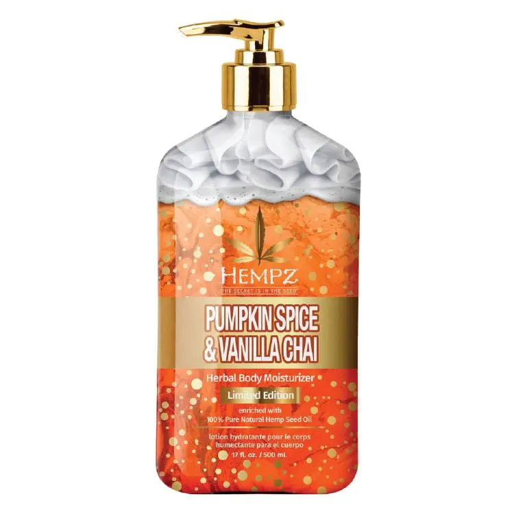 Hempz Limited Edition Pumpkin Spice & Vanilla Chai Moisturizer 17 oz ...