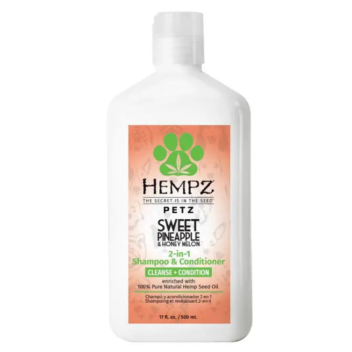 Hempz Petz Herbal Shampoo & Conditioner Sweet Pineapple & Honey Melon ...
