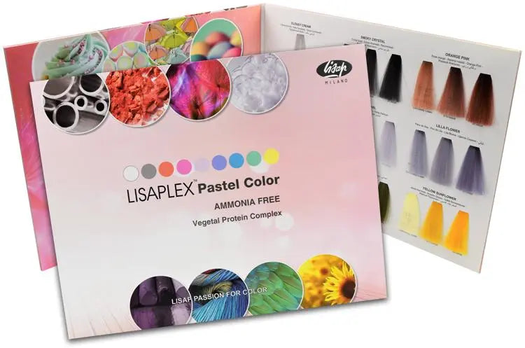 Lisap Lisaplex Pastel Color Swatch Chart - PinkPro Beauty Supply