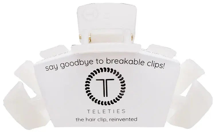 Teleties Classic Coconut White Hair Clip - PinkPro Beauty Supply