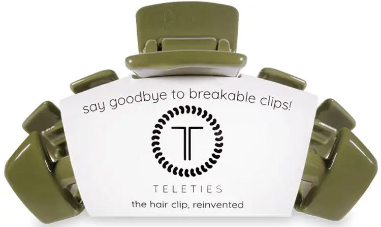 Teleties Classic Olive Hair Clip - PinkPro Beauty Supply