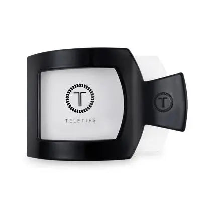 Teleties Square Flat Jet Black Hair Clip - PinkPro Beauty Supply
