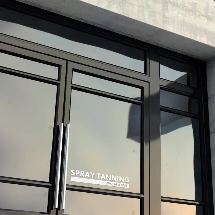 Window Sticker Spray Tanning Available Here - PinkPro Beauty Supply