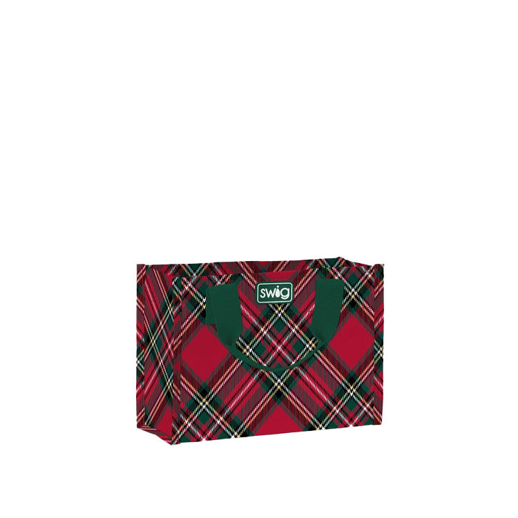 Swig Life Reusable Bag Small Christmas Plaid - PinkPro Beauty Supply