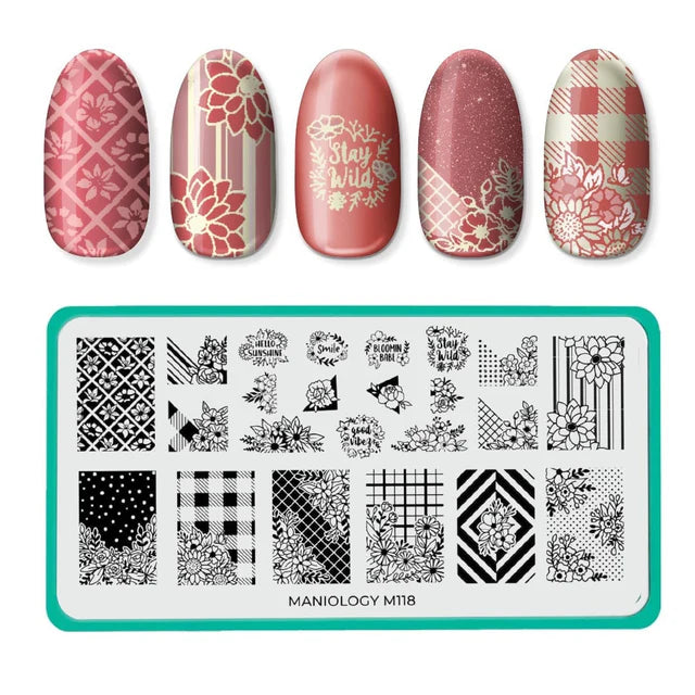 Maniology Petal Pusher - Nail Stamping Plate - PinkPro Beauty Supply